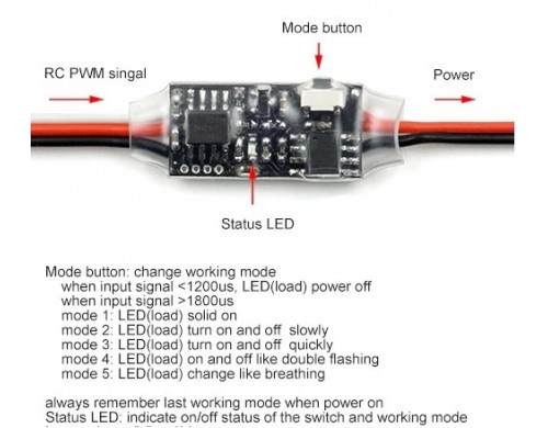 Elechawk RC Remote On / Off Switch & Lighting Module With 5 Mode