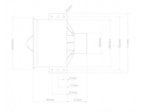 Freewing 90mm V2 12 Blade Special Metal EDF For 6S High Speed - 1750Kv