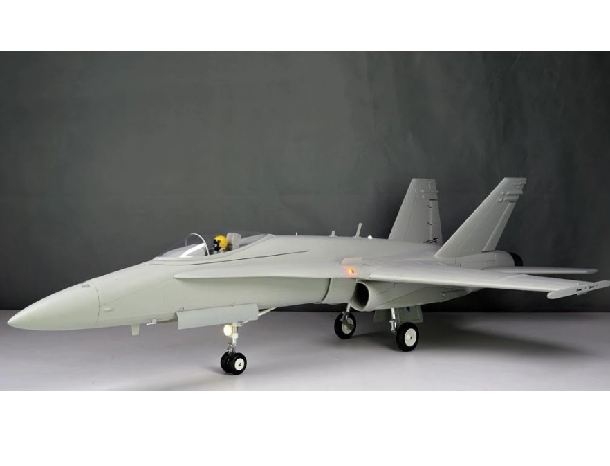 Freewing F/A-18C Hornet "Base Gray" 90mm EDF Jet Kit Version With Full ...