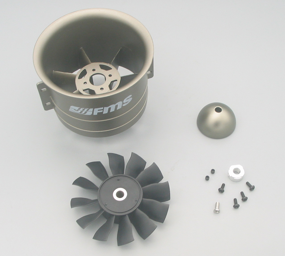 FMS 90mm 12 Blade Special Metal Ducted Fan Housing , Rotor Blade & Spinner