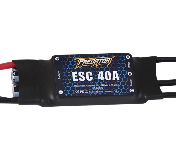 FMS Predator 40A Brushless ESC With Reverse Brake Function & XT-60 Plug