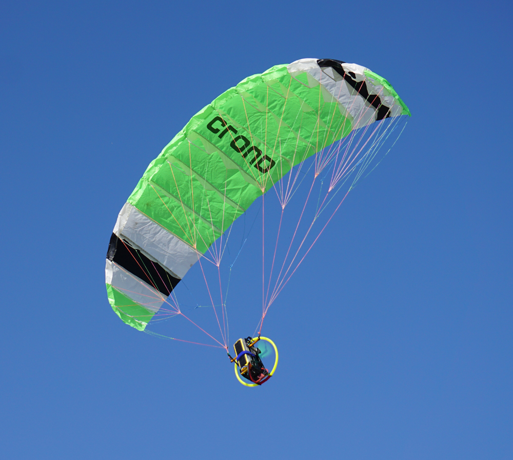 Cloud 0.5 1.48M RC Paramotor Wing With Backpack ARTF Version - Green