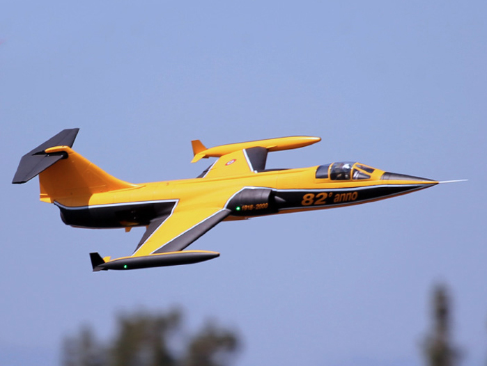 Freewing F-104 Starfighter Yellow 90mm 9 Blade EDF Jet IR PNP Version