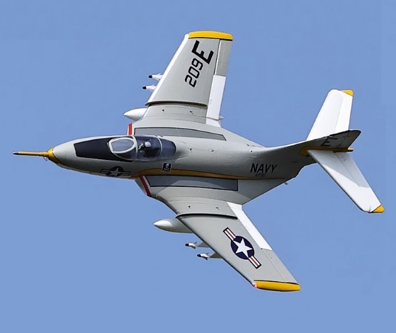 Freewing F9F-8 Cougar 80mm 12 Blade EDF Jet IR PNP Version With Stabilizer