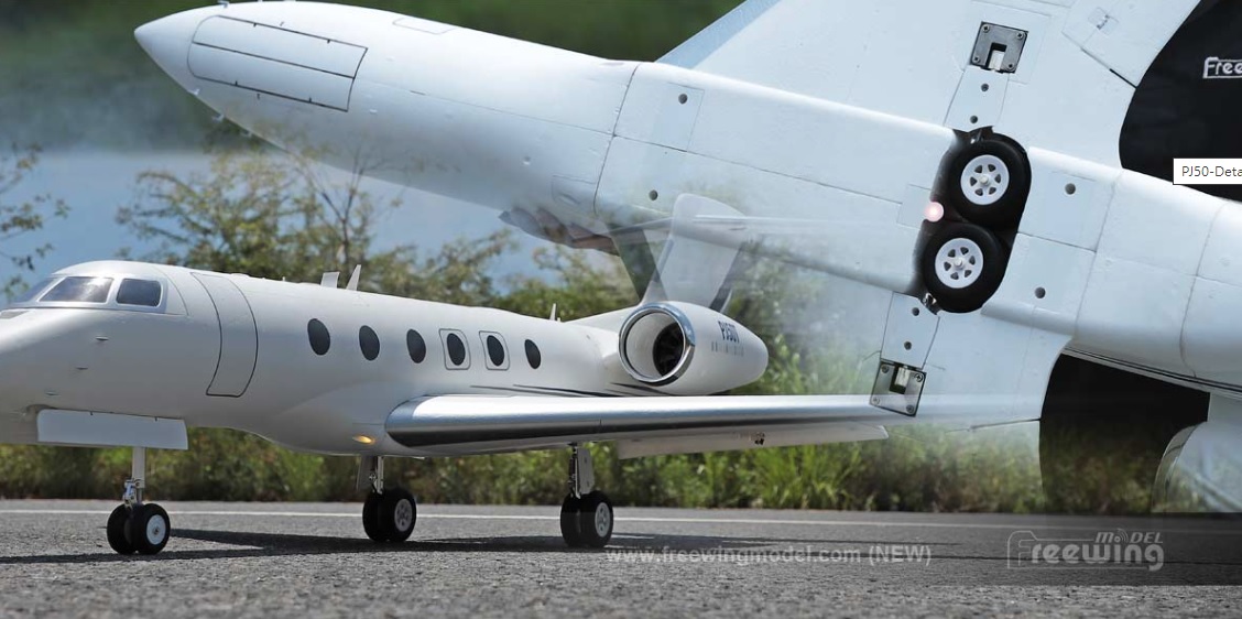 Freewing PJ50 Twin 70mm EDF Business Jet PNP Version With Flight Stabilizer