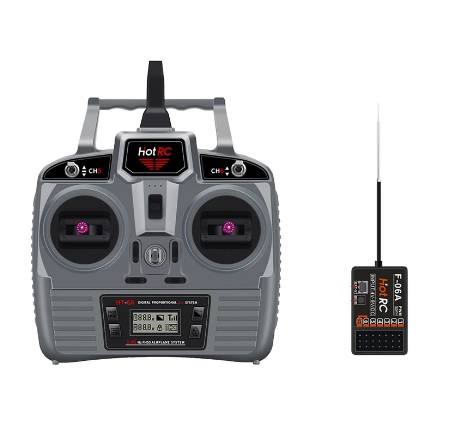 HOTRC HT-6A 2.4Ghz 6ch FHSS Remote Control Transmitter With F-06A Receiver