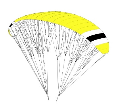 Parafun 3.0M RC Paramotor Wing Part - Yellow