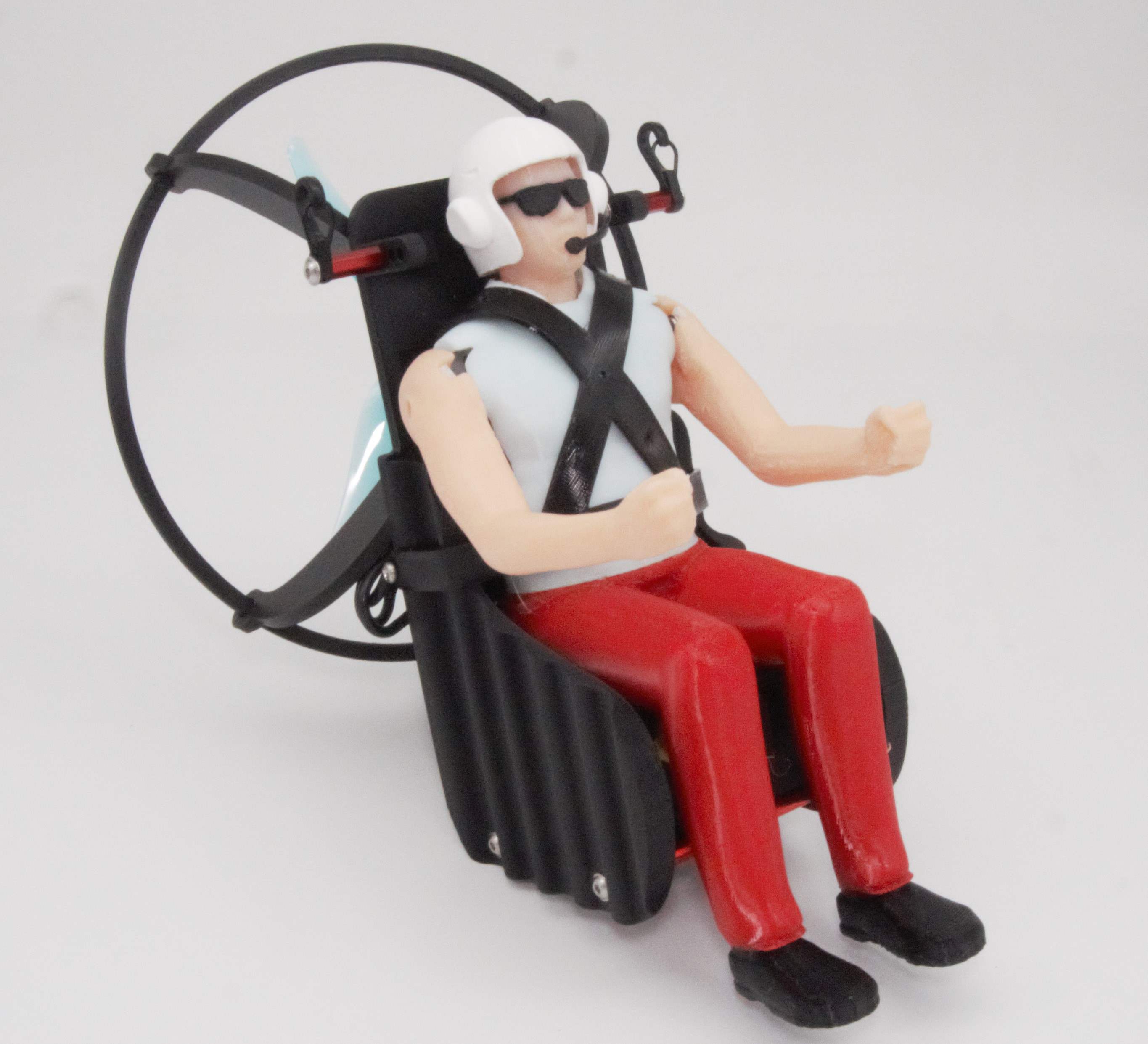 Parafun RC Paramotor Backpack M With Pilot PNP Version - Red