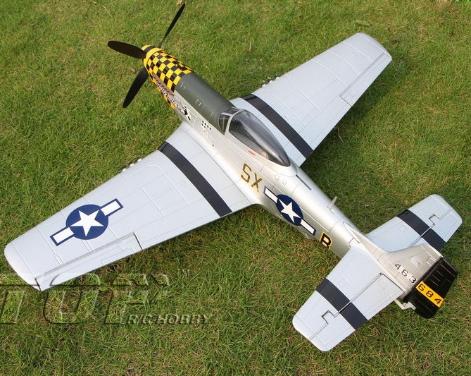 Top RC Super Scale Mini P-51D Mustang Yellow PNP Version With Stabilizer