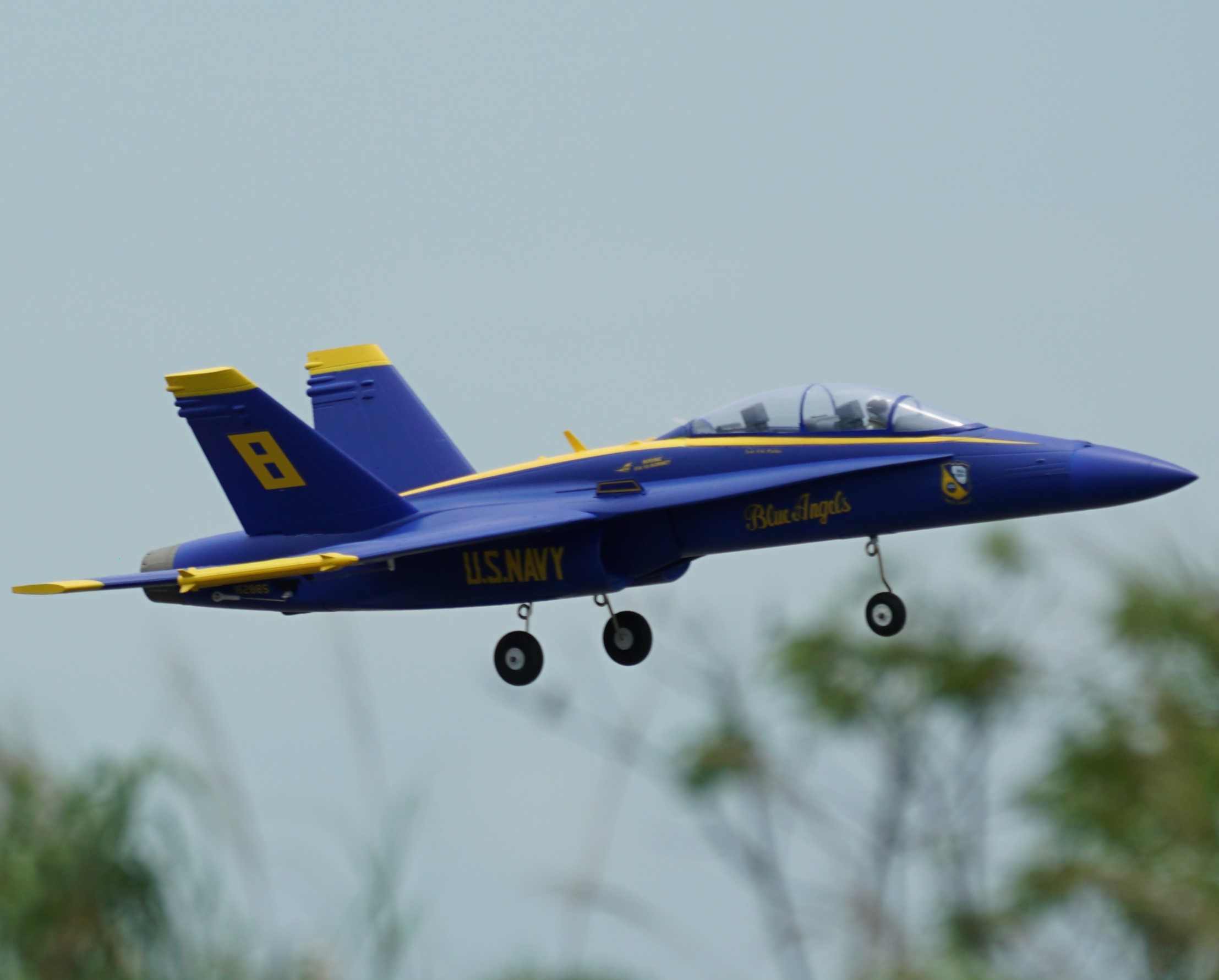 Xfly-Model F-18 Hornet Blue Angels Twin 40mm EDF Jet PNP Version